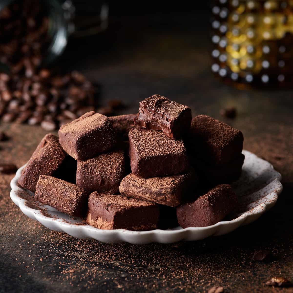 Amazing vegan dark chocolate truffles